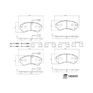 febi | 180899 | Brake Pad Set with fastening material | bilstein group ...
