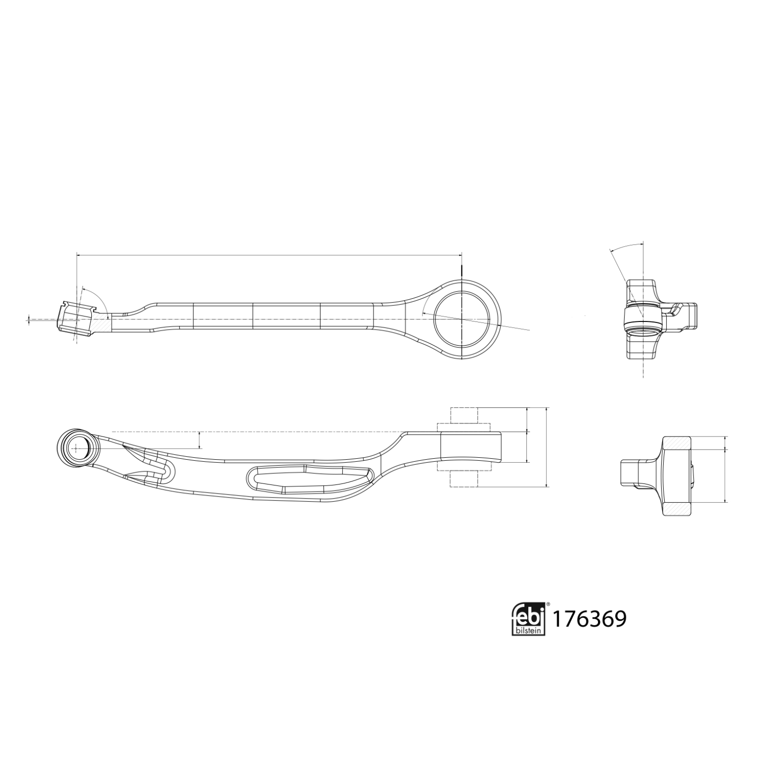 febi | 176369 | Brazo oscilante transversal con tuerca de seguridad ...