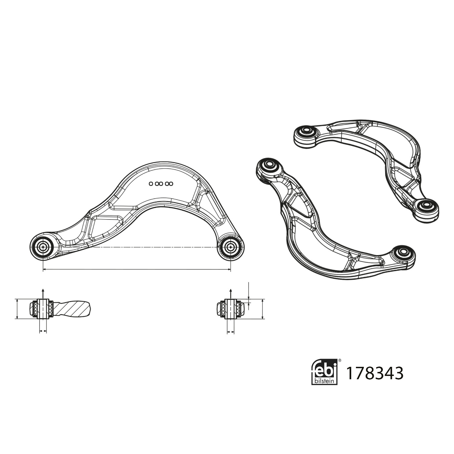 febi | 178343 | Control Arm with rubber-metal mounts | bilstein group ...