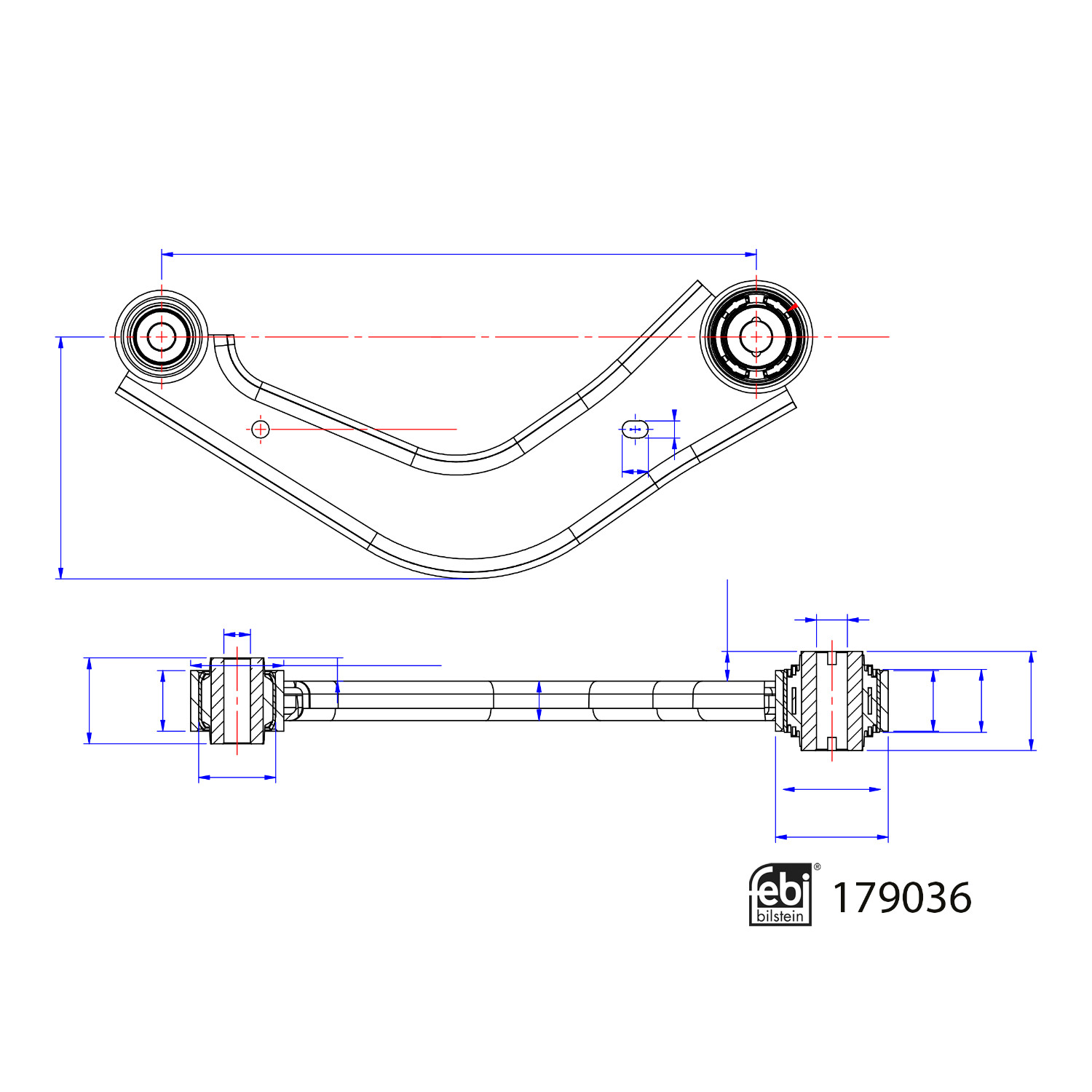 febi | 179036 | Control Arm with rubber mounts | bilstein group ...