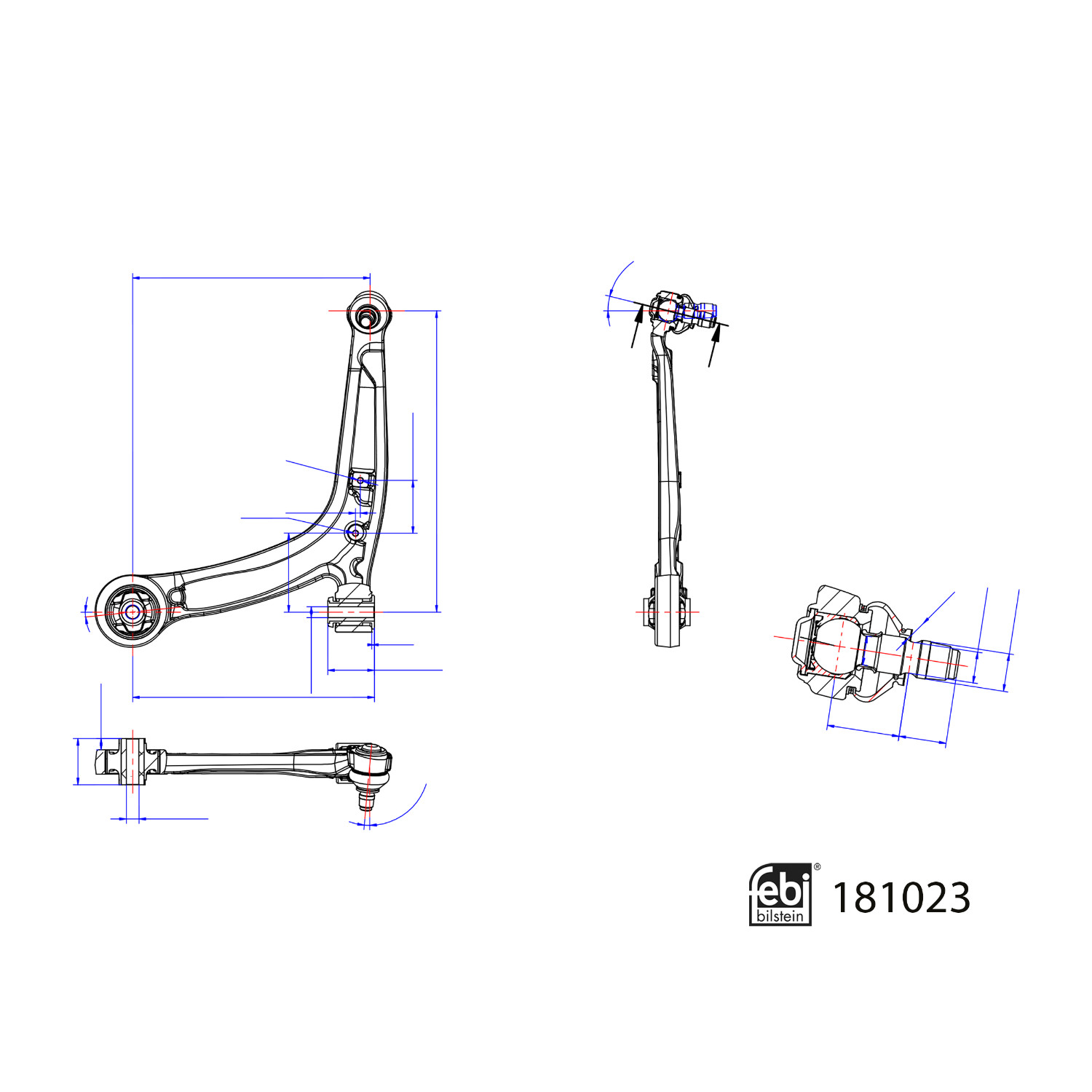 Febi 181023 Control Arm With Bushes And Joint Bilstein Group 
